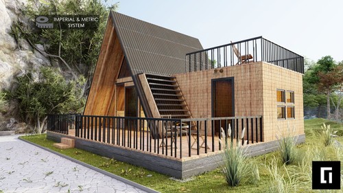 A frame house plans, Cabin DIY Plans - 550SF- Tiny House Building | eBay