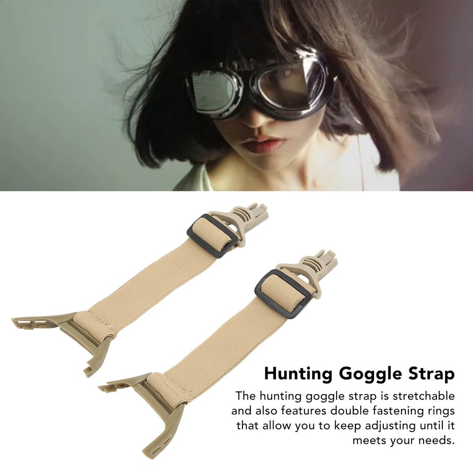 (Sand Color)2Pcs Hunting Goggle Strap Stretchable Comfortable Hunting ...