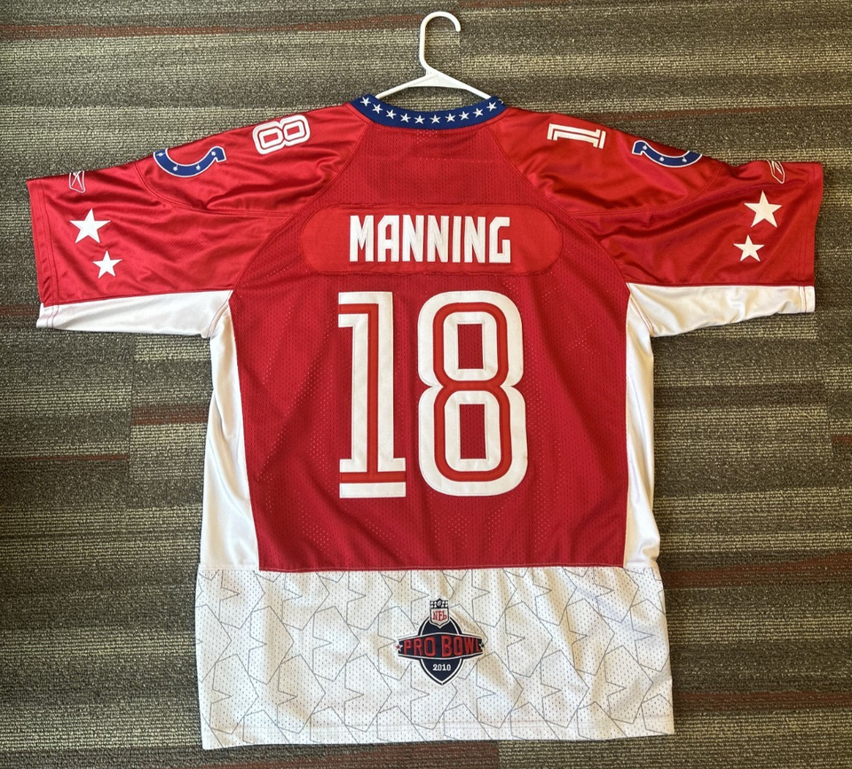 NFL Reebok Peyton Manning Indianapolis Colts 2010 Pro Bowl Jersey Sz 54 ...