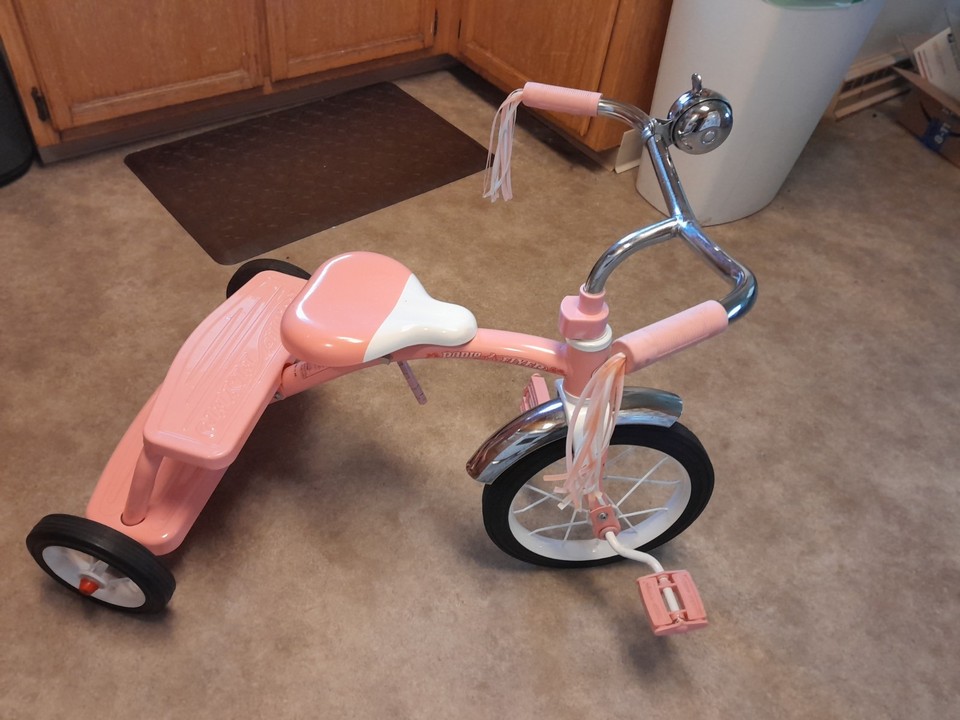 Vintage Pink Radio Flyer Red Tricycle Wheel with Petals | eBay