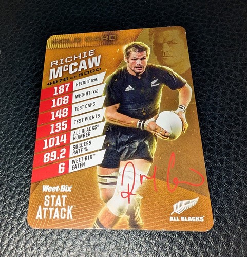 Gold Richie McCaw All Blacks Weetbix Rugby Card RARE | eBay