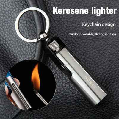 Steel Fire Starter Flint Match Lighter Keychain Camping Emergency Gear ...