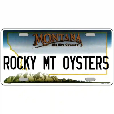 Rocky Mountain Oysters Montana Metal Sign | eBay
