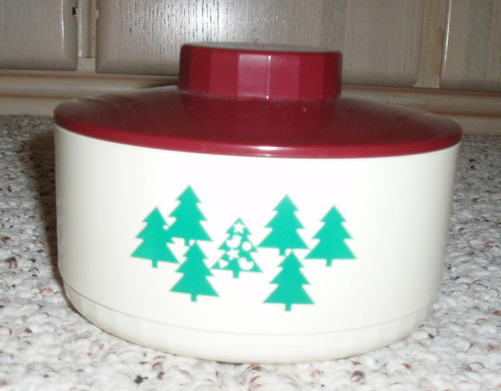 2pc TUPPERWARE Tier Candy Cookie Serving Dish Bowl~Holiday Christmas ...