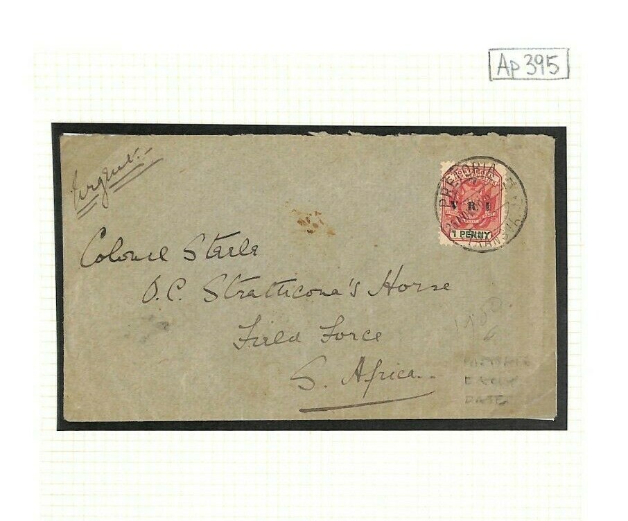 Boer War Cover 1900*** CANADA *Strathcona's Horse* Sam Steele NWMP ...