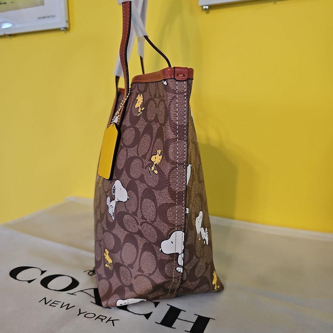 COACH x Peanuts Collaboration Tote bag CF-166 Khaki Redwood Multi from ...