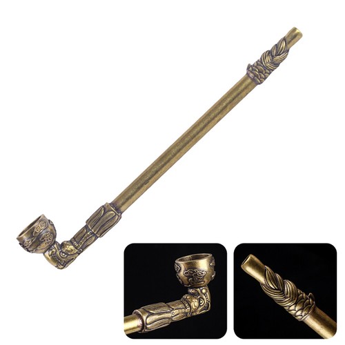 Brass Vintage Tobacco Smoking Pipe Cigarette Holder Filter Handicraft ...