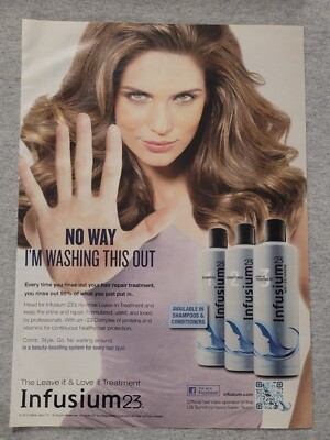 2012 Magazine Advertisement Page Infusium 23 Shampoo Conditioner Cute ...