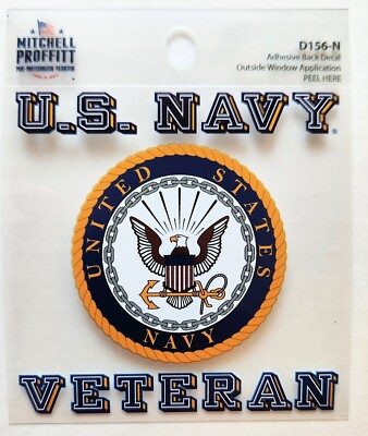 US NAVY VETERAN STICKER D156-N - MADE IN THE USA !! | eBay