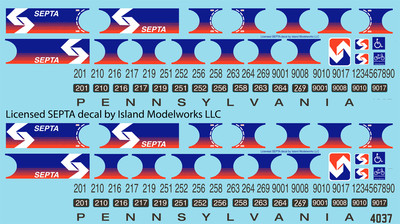 4037 O scale SEPTA Silverliner II decals by Island Modelworks | eBay