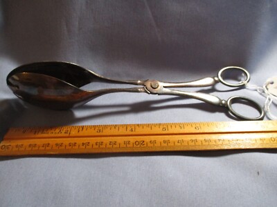 C-262 -Antique Scissor Salad Serving Tong Fork Spoon | eBay