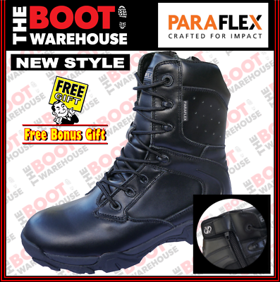 Paraflex 'PARATEC' 8 Inch Composite Toe Black Safety Boot Zip Side ...