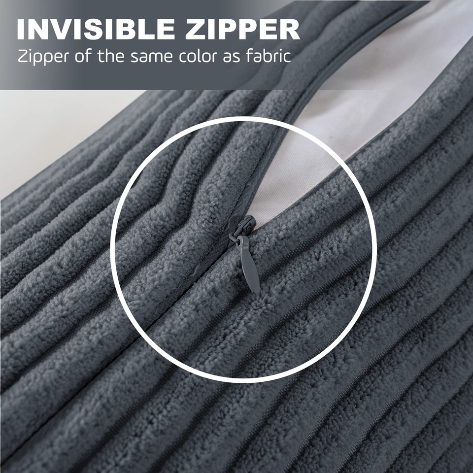 Velvet Cushions Filled Pack of 2 Large Decorative Sofa Throw Cushion ...