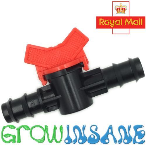 19mm Inline Shut Off Valve Barbed Tap Connector Plastic Water Hose ...