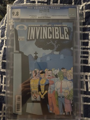 Invincible 8 CGC 9.8 Robert Kirkman Cory Walker First Flaxans ...