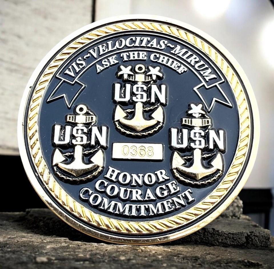 Naval Special Warfare SEAL Team Navy Chief Challenge Coin / Three CPO ...