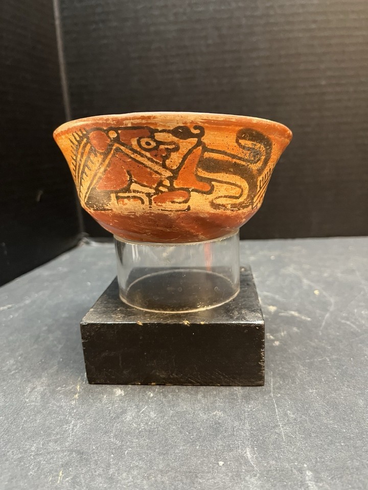 Pre-Columbian Authentic Solid Artifact Polychrome Mayan Copador Pottery ...
