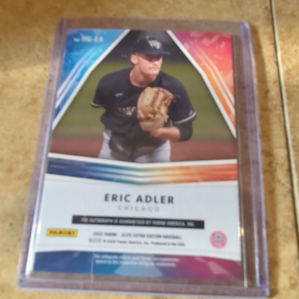 2022 Elite Extra Edition Eric Adler Prospect Rookie Auto Hidden Gems ...