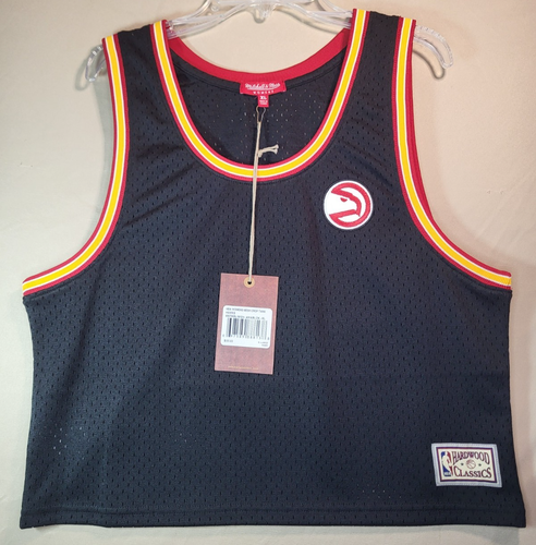 Mitchell & Ness Atlanta Hawks Jersey Womens Crop Tank Top - Size XL ...