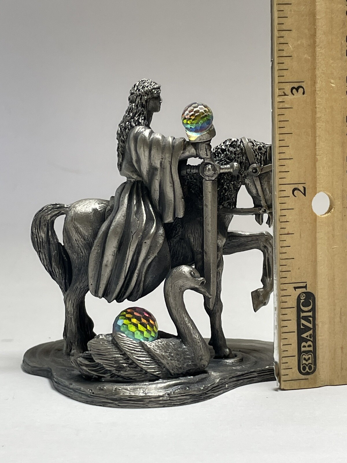 Pewter Figurine Morgan Le Fey on Horseback WAPW Arthur Legend 3 1/8” | eBay