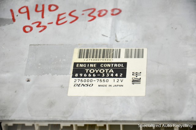 Engine ECU ECM PCM Computer Module 2003 Lexus Es300 8966633440 for sale ...