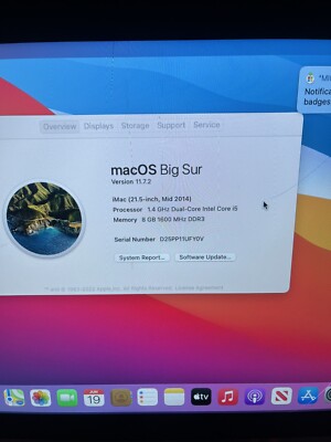 Apple iMac- 21.5" 1TB HDD, Intel Core i5 7th Gen., 2.30 GHz, 8GB ...