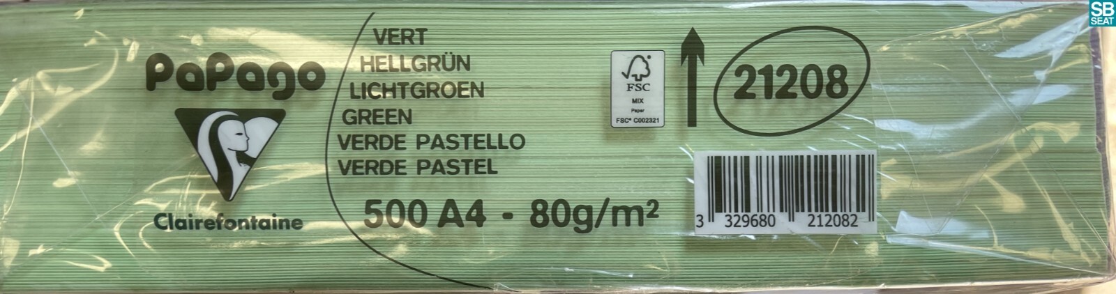 500 Sheets Clairefontaine A4 PaPago 80gsm Various Colour Paper Ream ...