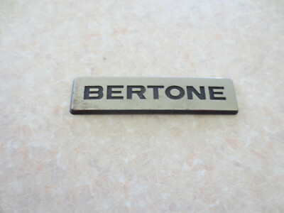 Original BERTONE plastic badge / emblem /- - -- ----- | eBay