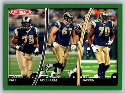 2007 Topps Total Orlando Pace Alex Barron Andy McCollum St. Louis Rams ...
