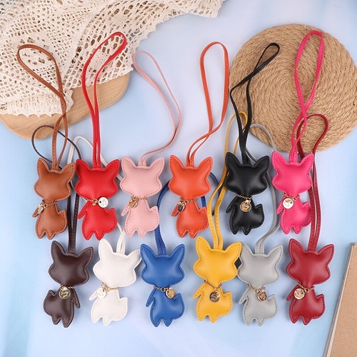 Dessin animé Pu Leather Fox Keychain mignon Animal Keyring Deco-mx | eBay