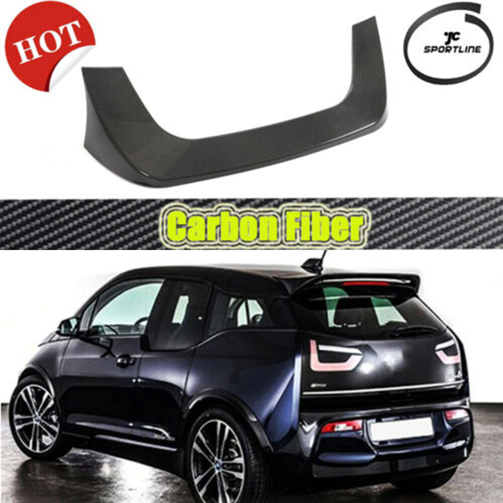 Fit For BMW I3 2014-2020 Rear Roof Spoiler Window Top Wing Trim Carbon ...