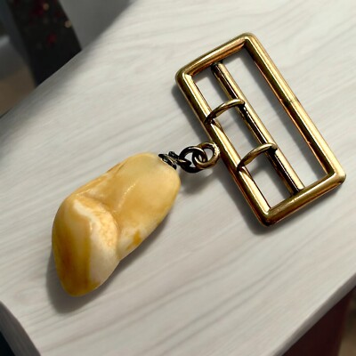 Vintage BPOE Elk Tooth Pendant Fob Pin / Brooch Charm Gold Plated Solid ...