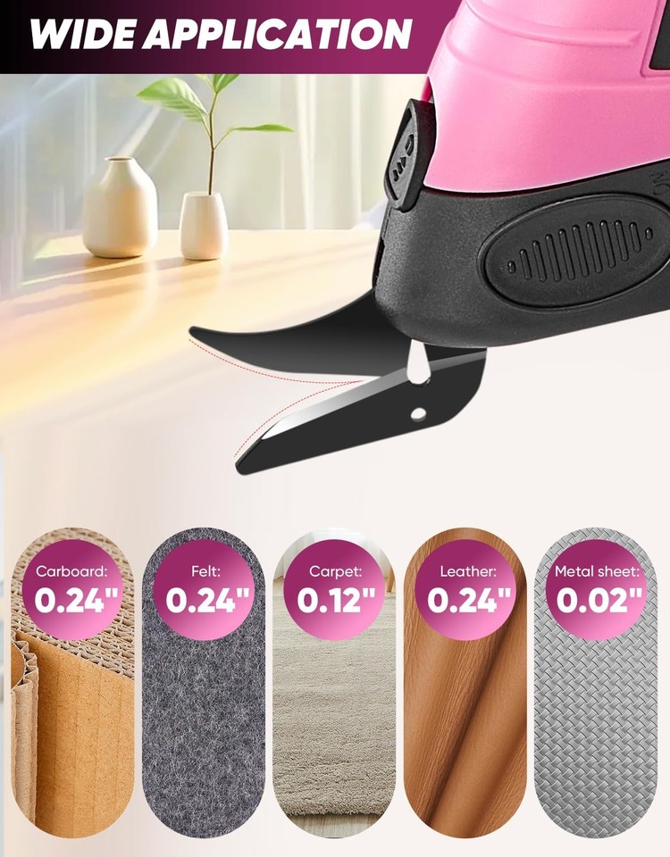 Cordless Electric Scissors, Fabric Scissors, Powerful Pinking Shears ...