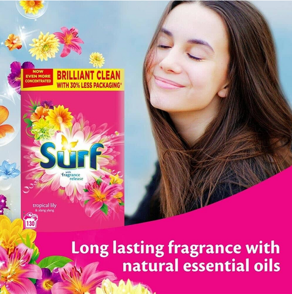 Surf Tropical Lily Washing Powder 130 Wash Ylang Ylang with Laundry ...
