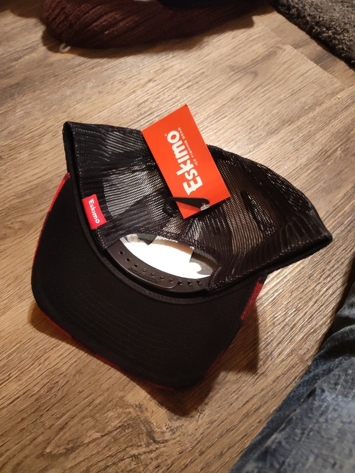 New W/Tags ESKIMO ICE FISHING Plaid Snap Back Hat Winter | eBay