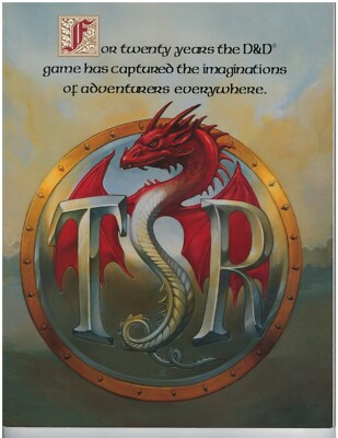 TSR Catalog 1993 Advanced Dungeons & Dragons AD&D in Excellent ...
