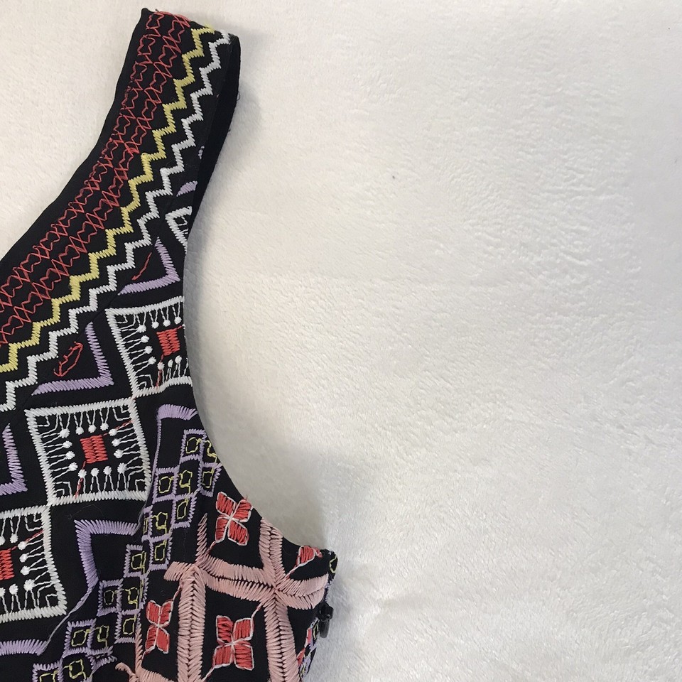 Anthropologie Akemi + Kin Embroidered Sheath Dress Size 14 Multicolor ...