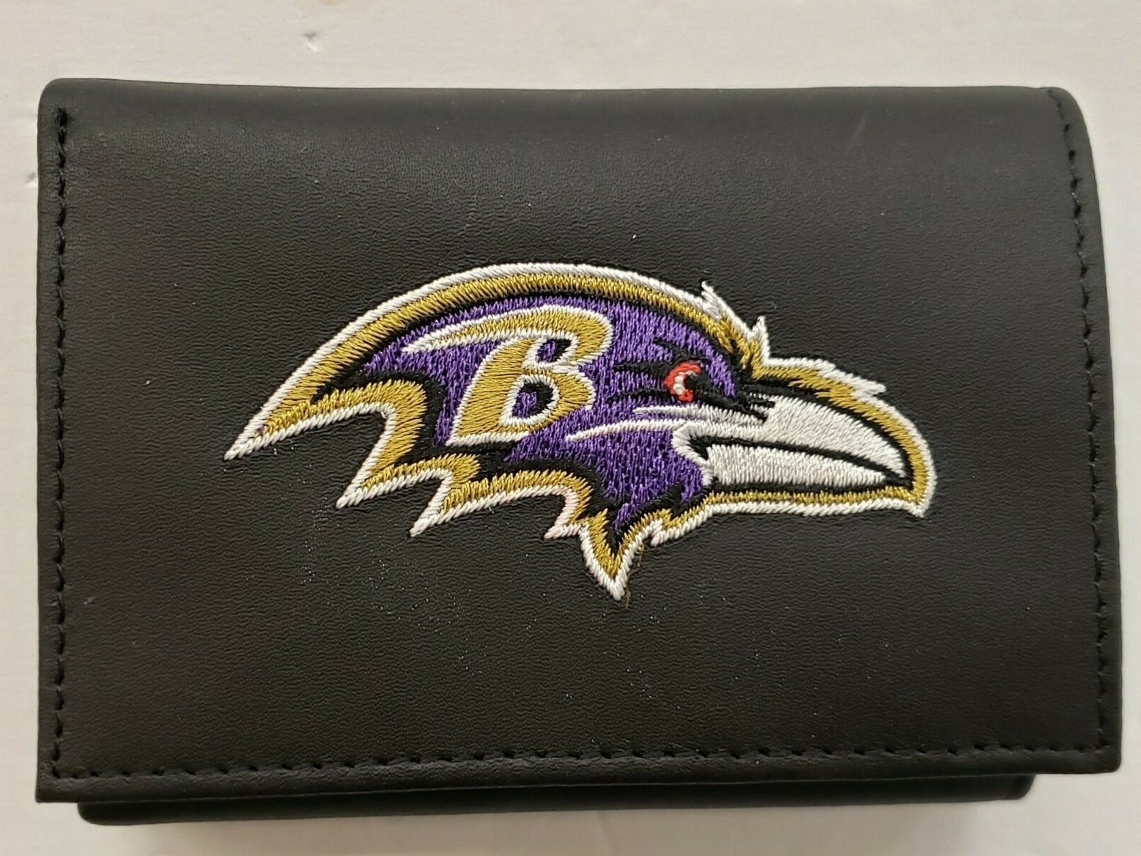 NFL Baltimore Ravens Tri-Fold Leather Wallet, New (Embroidered Logo) | eBay