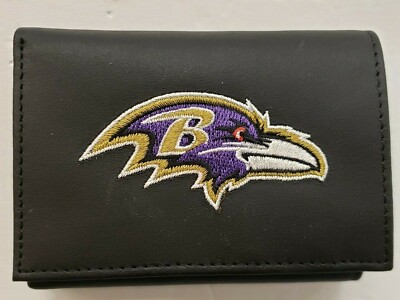 NFL Baltimore Ravens Tri-Fold Leather Wallet, New (Embroidered Logo) | eBay