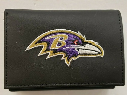 NFL Baltimore Ravens Tri-Fold Leather Wallet, New (Embroidered Logo) | eBay