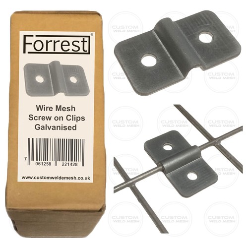 Wire Mesh Screw on clips x12 Fencing P-Clips Security Fencing Dog Cages ...