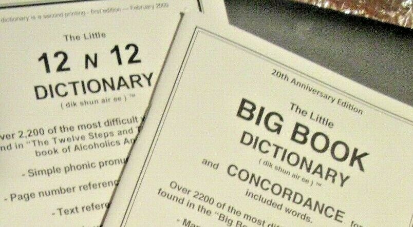 Alcoholics Anonymous AA The Little Big Book Dictionary Concordances ...