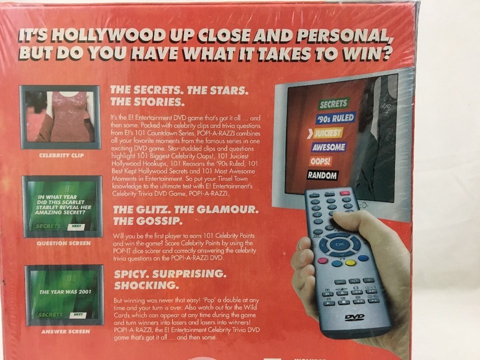 Trivia Game E Celebrity POP A RAZZI DVD TV Spicy Celebrity Shocking Age ...