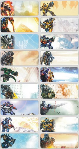 24 TRANSFORMER IV Personalised Name Sticker,Label,Tag | eBay