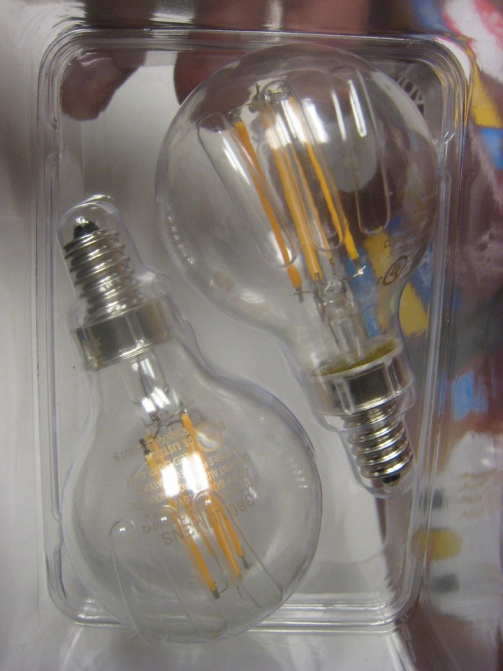 Twin Pack GE Relax Led Candelabra Bulbs Soft White Dimmable 40 Watts ...