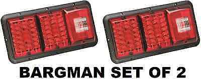 BARGMAN SET OF 2 (TWO) TRAILER RED LED TAILLIGHT - INCADESCENT BACKUP ...