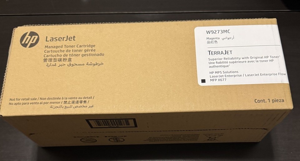 HP LaserJet W9273MC Magenta TerraJet X677 | eBay