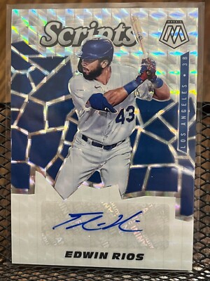EDWIN RIOS 2021 PANINI MOSAIC "SCRIPTS" ROOKIE PRIZM AUTOGRAPH AUTO DODGERS RC!! | eBay