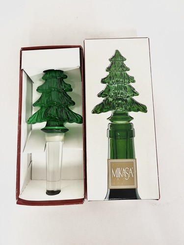 Mikasa Crystal Christmas Tree Bottle Wine Stopper NIB | eBay