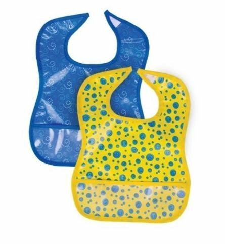 Nuby Easy Clean Bibs, 2 pack, Colors and Designs Vary | eBay